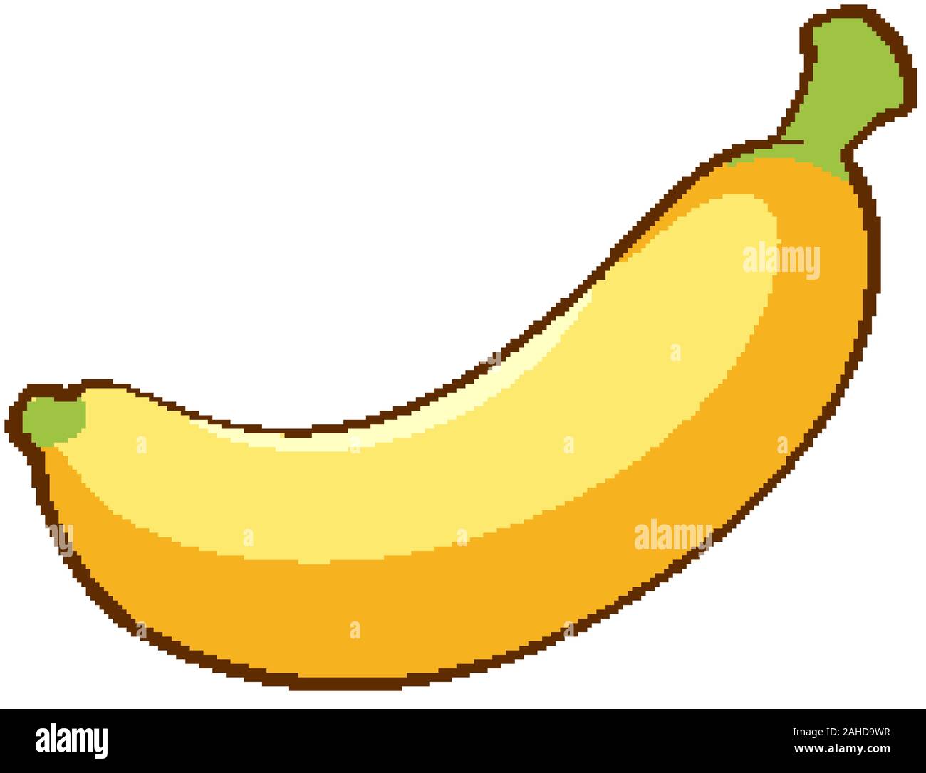 One banana on white background illustration Stock Vector Image & Art ...