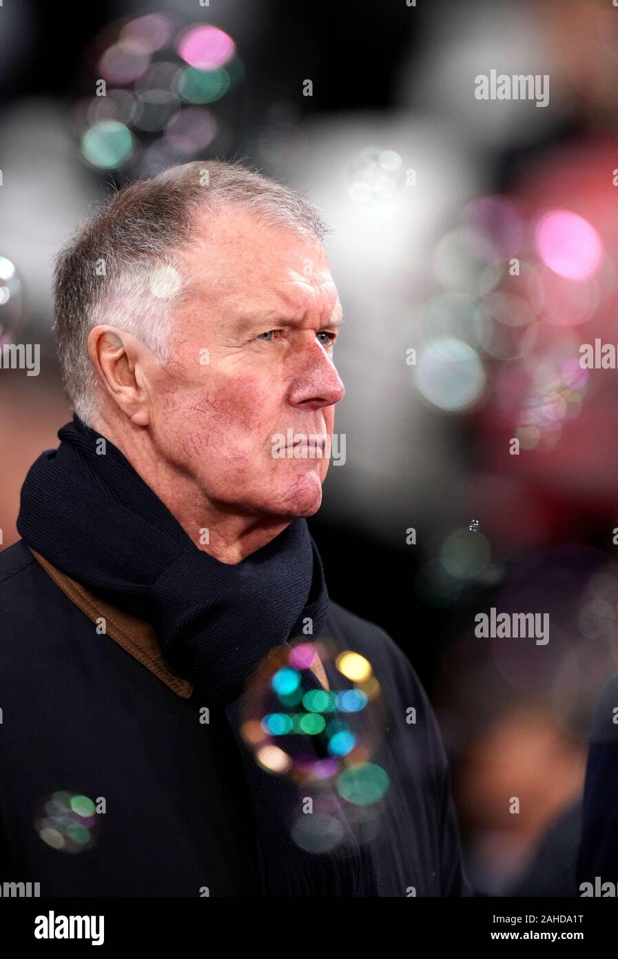 Sir Geoff Hurst during the Premier League match at London Stadium Stock ...