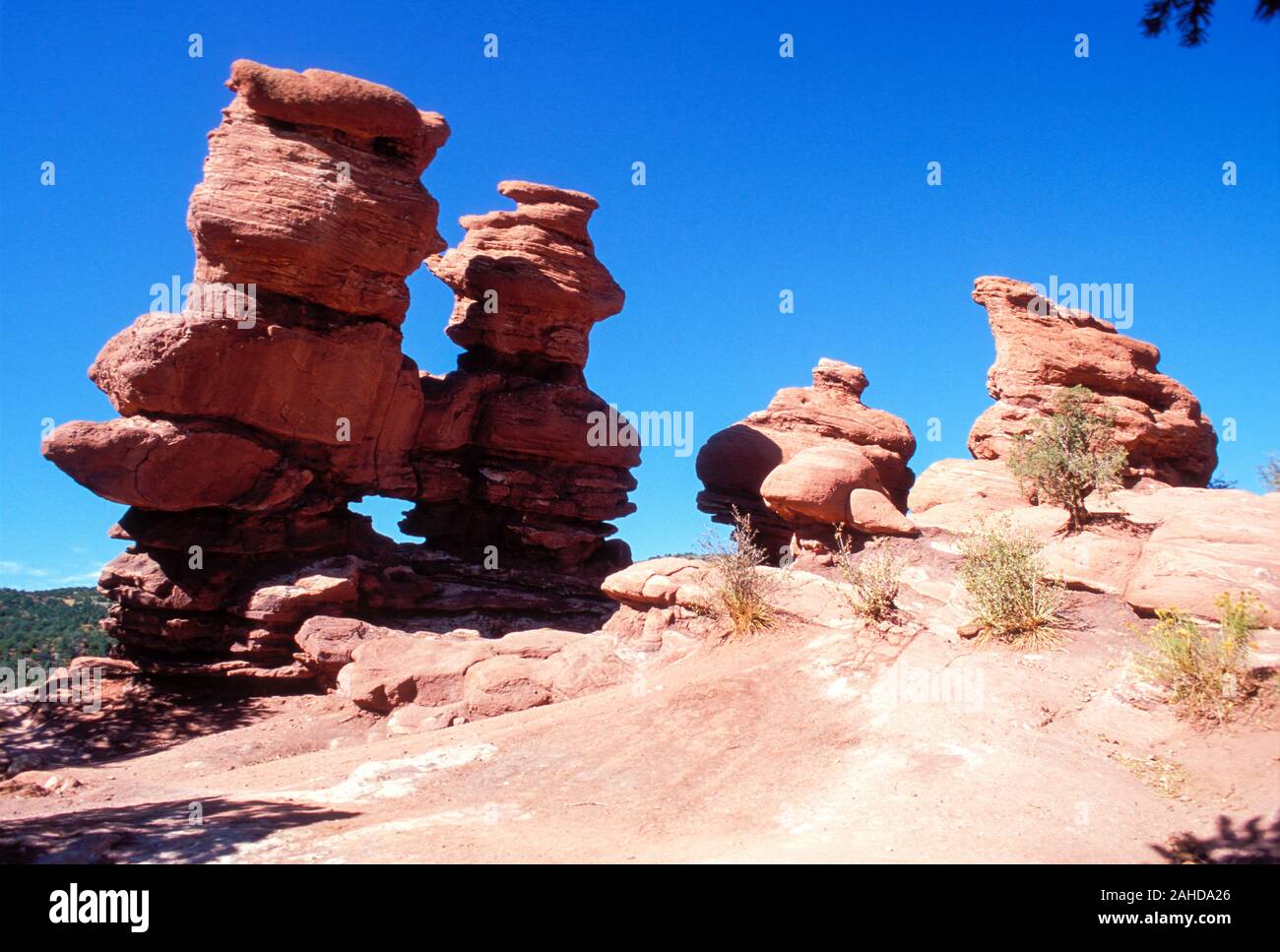 Siamese Twins, Garden of the Gods, Manitou Springs, Colorado Stock ...