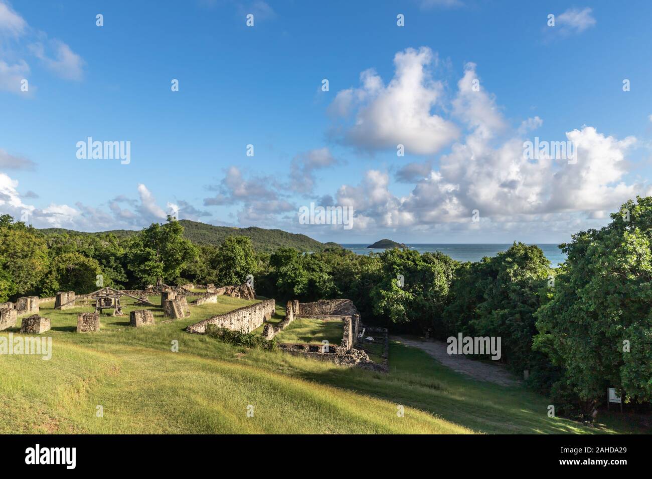 Ruins of a 17th-century Chateau Dubuc in Trinite, Martinique, France ...