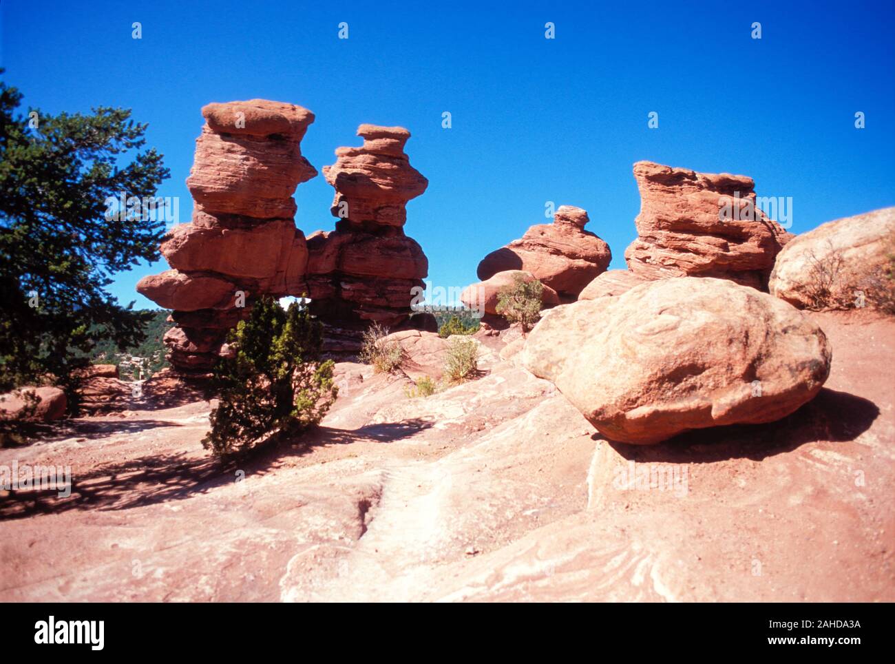 Siamese Twins, Garden of the Gods, Manitou Springs, Colorado Stock ...