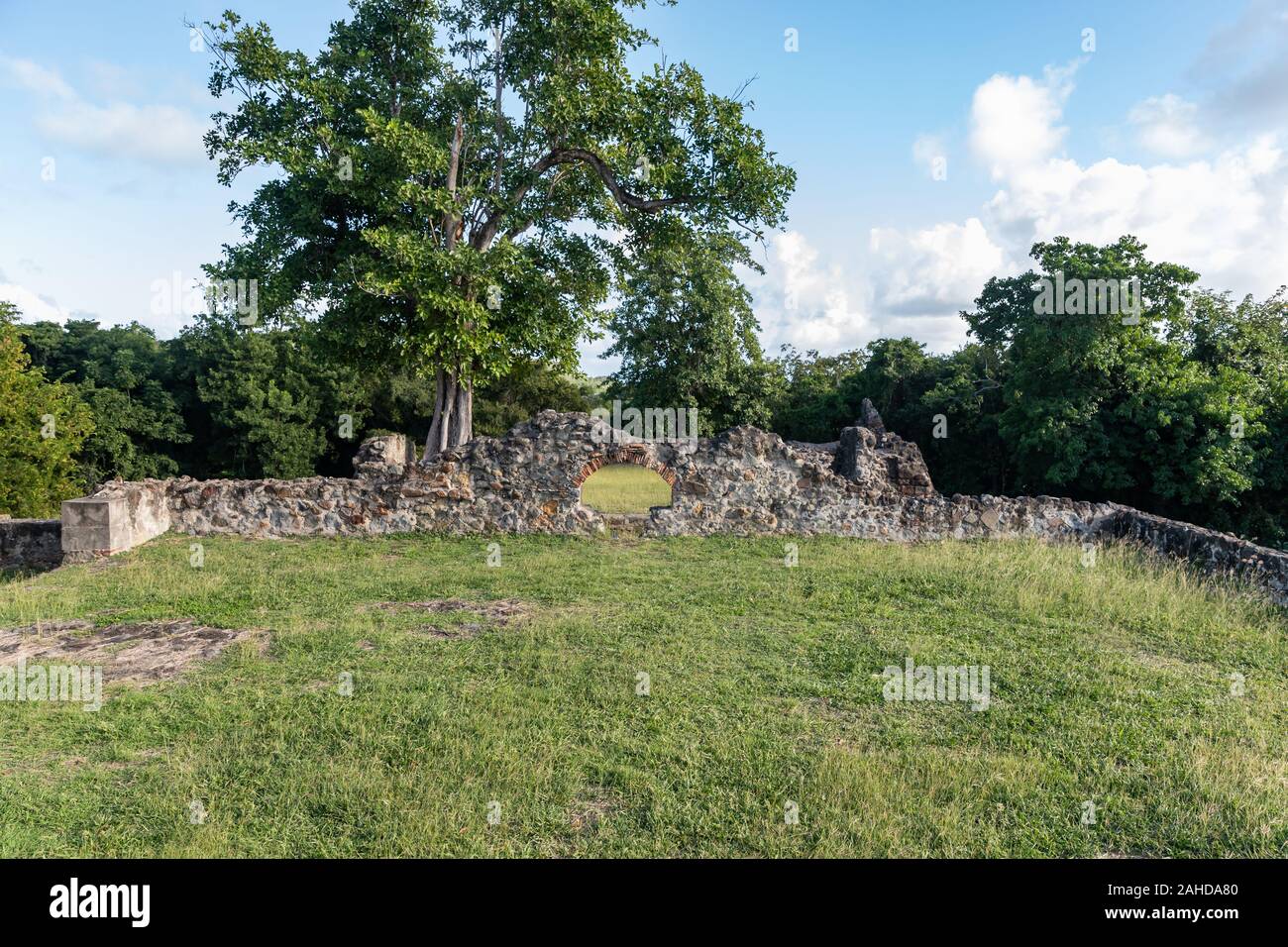 Ruins of a 17th-century Chateau Dubuc in Trinite, Martinique, France ...