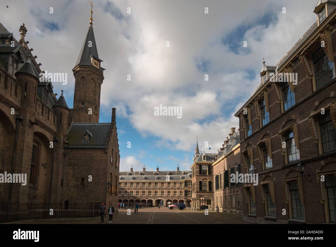 The Hague, Netherlands - October 3, 2017: Inside Binnenhof with ...