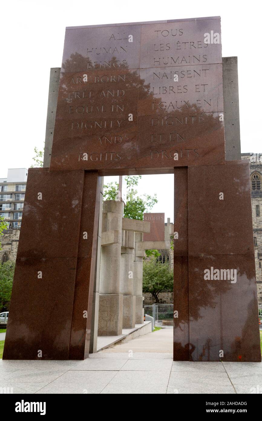 The Canadian Tribute to Human Rights in Ottawa, Canada. The monument is ...
