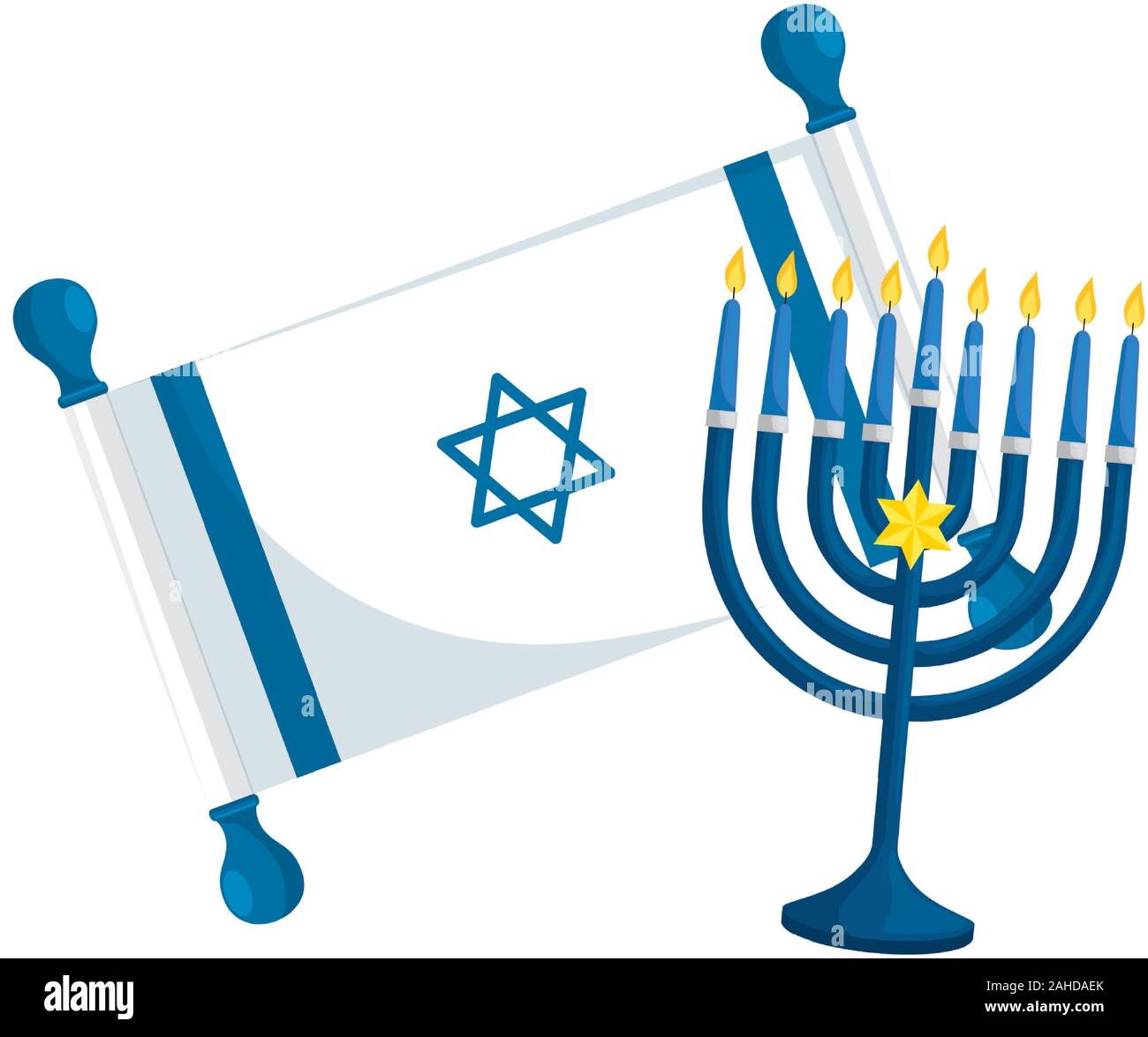 flag israel and chandelier with candles Stock Vector Image & Art - Alamy