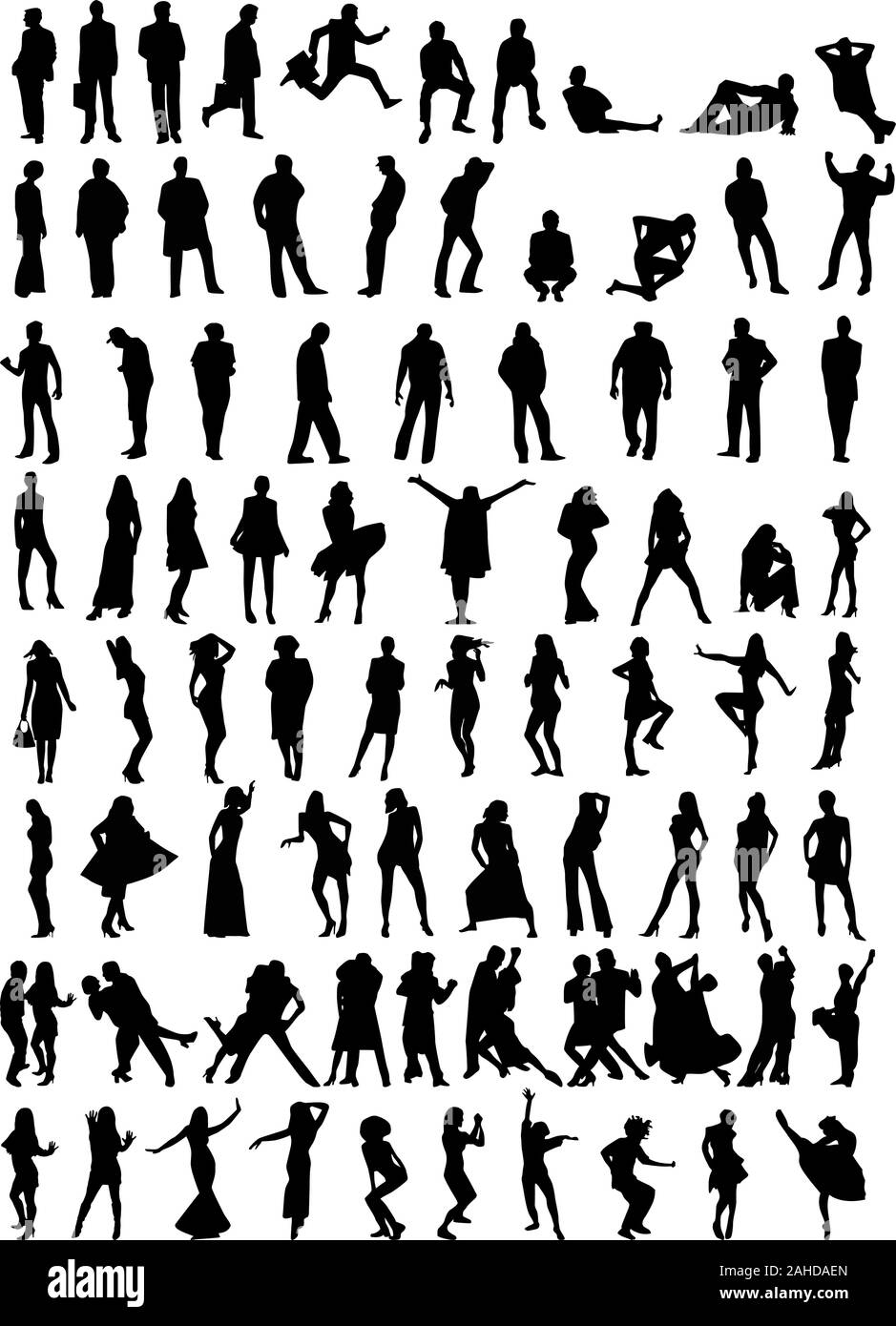 large people silhouettes set Stock Vector Image & Art - Alamy
