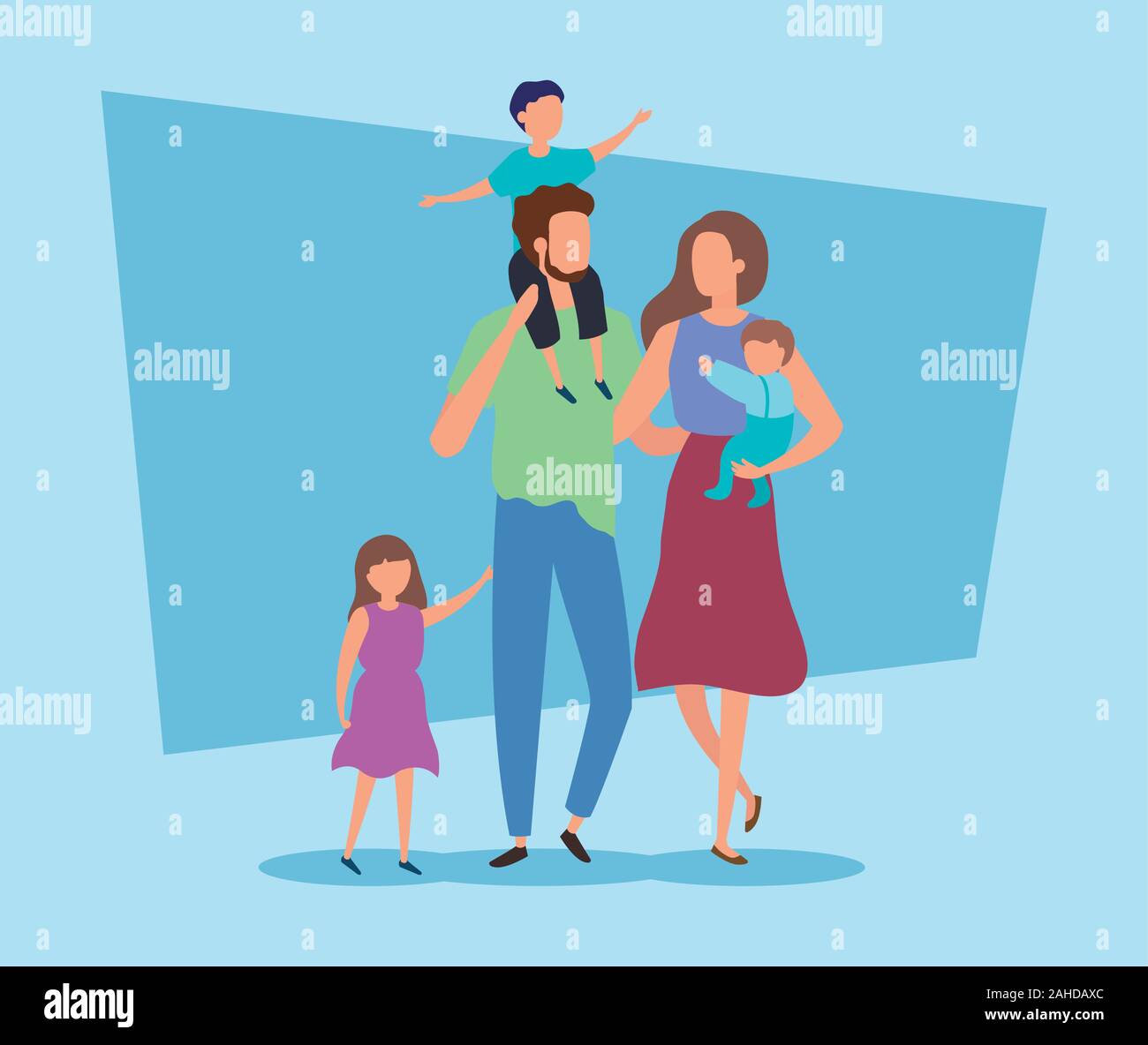 parents with sons avatar character Stock Vector Image & Art - Alamy