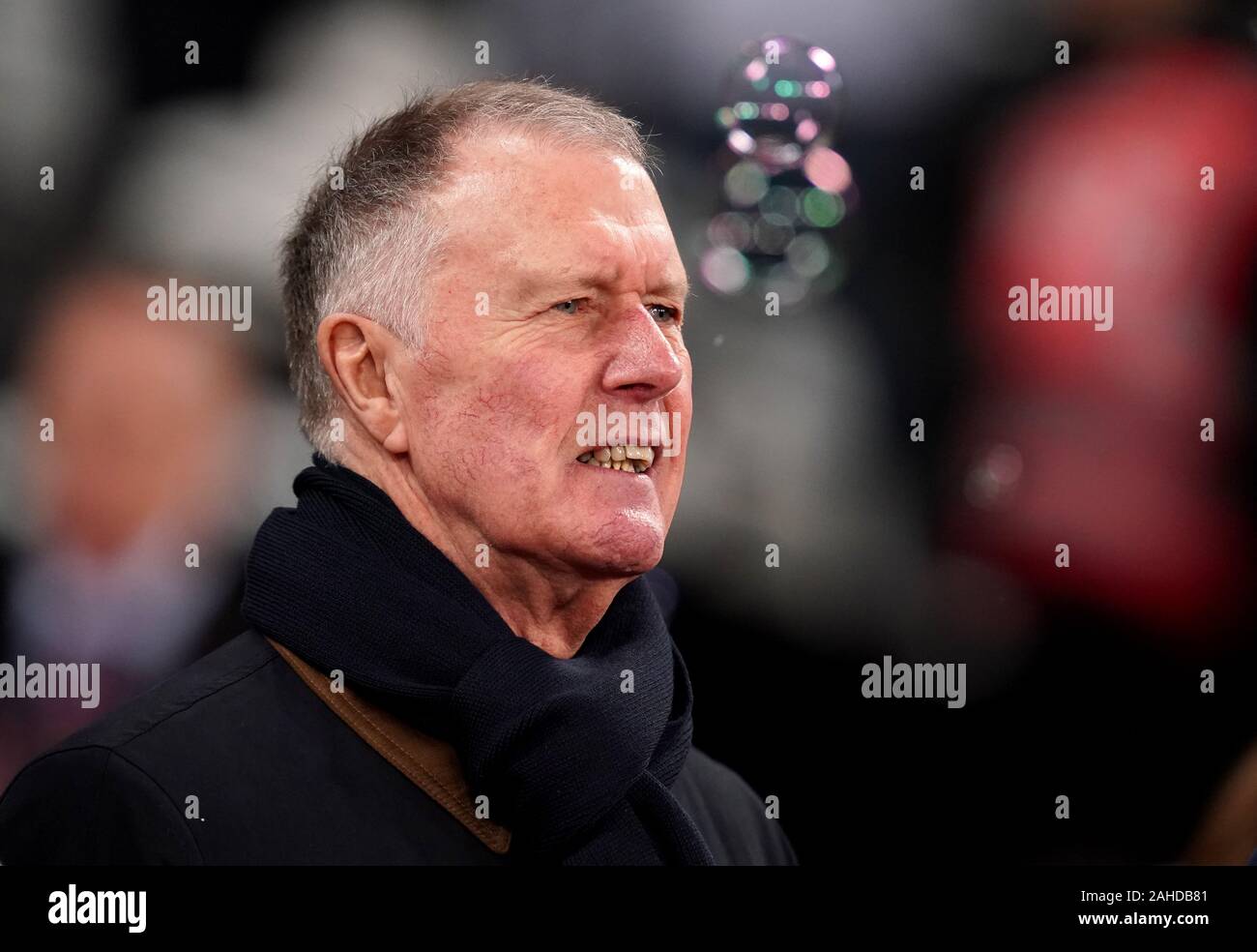 Sir Geoff Hurst during the Premier League match at London Stadium Stock ...