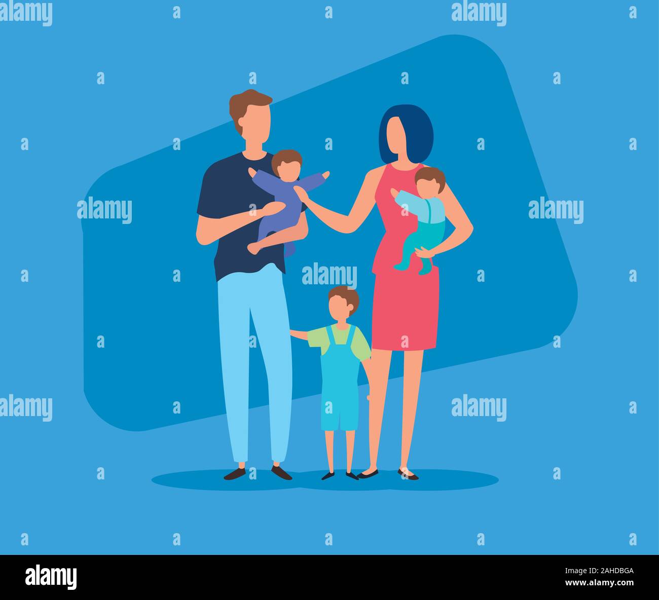 parents with sons avatar character Stock Vector Image & Art - Alamy