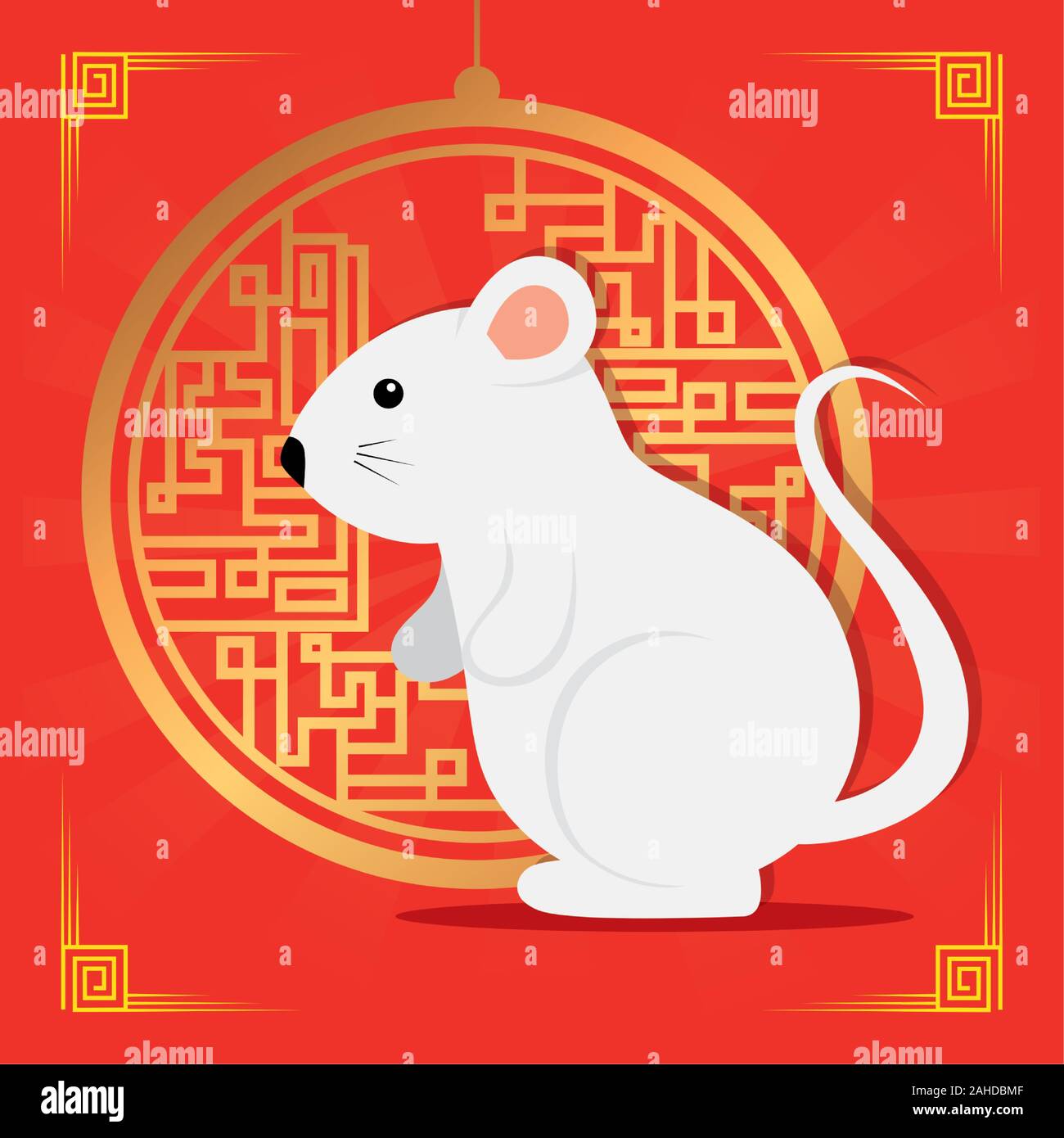 Prosperous year of the rat Stock Vector Images - Alamy