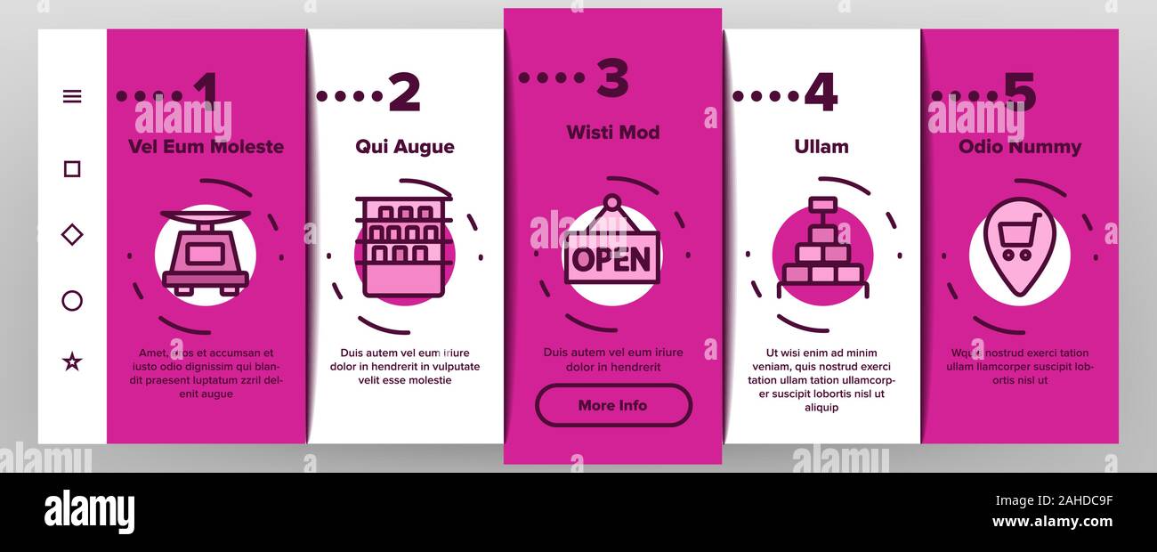 Grocery Shop Onboarding Icons Set Vector Stock Vector Image & Art - Alamy