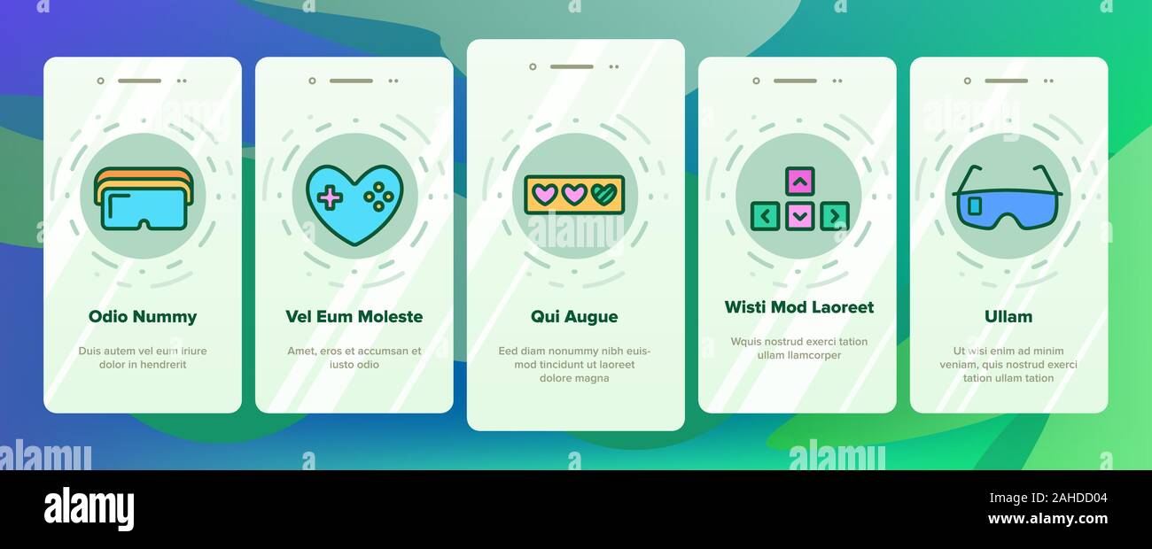 Gamer Device Onboarding Icons Set Vector Stock Vector Image & Art - Alamy
