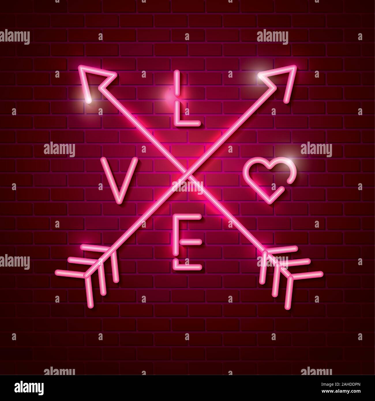 Arrows neon electric light Stock Vector Images - Alamy
