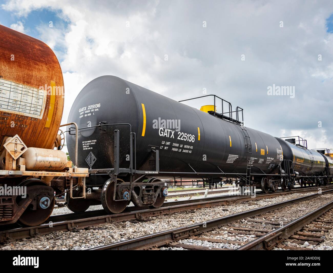 Norfolk Southern Railroad locomotive train pulling freight through ...