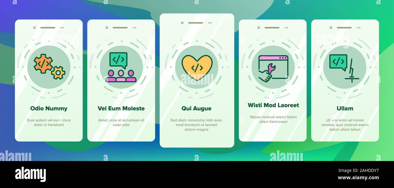 Developer Onboarding Icons Set Vector Stock Vector Image & Art - Alamy