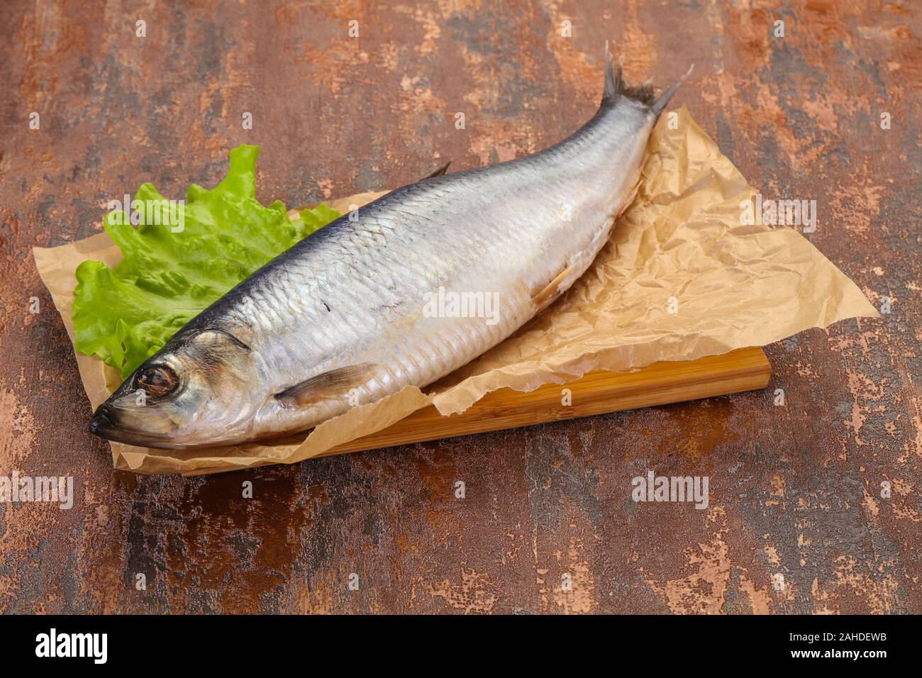Salted herring fish ready for eat Stock Photo - Alamy