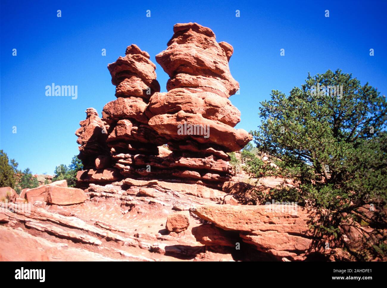 Siamese Twins, Garden of the Gods, Manitou Springs, Colorado Stock ...