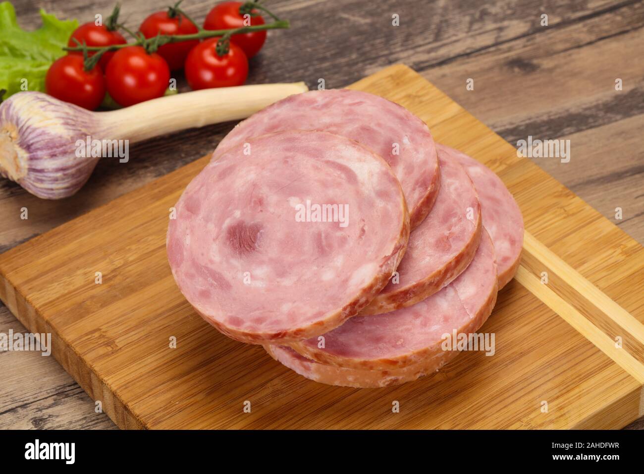 Natural ham made from pork meat Stock Photo - Alamy