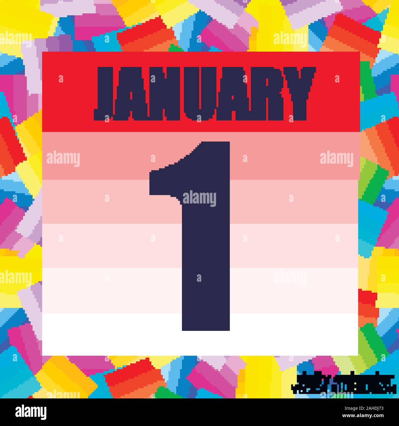 January 1 icon. For planning important day. Banner for holidays and ...