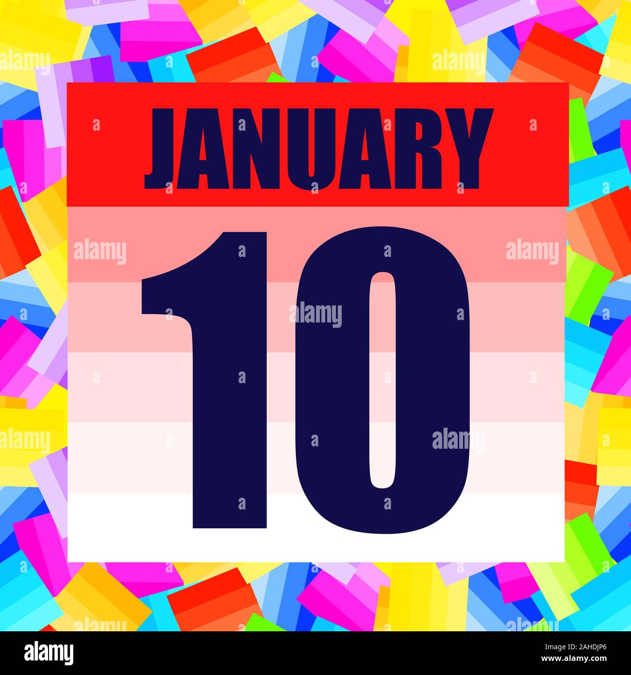 January 10 icon. For planning important day. Banner for holidays and ...