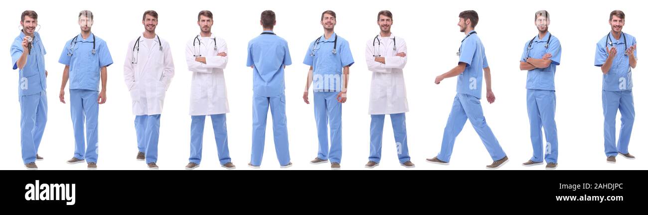 Doctor portrait collage Cut Out Stock Images & Pictures - Alamy