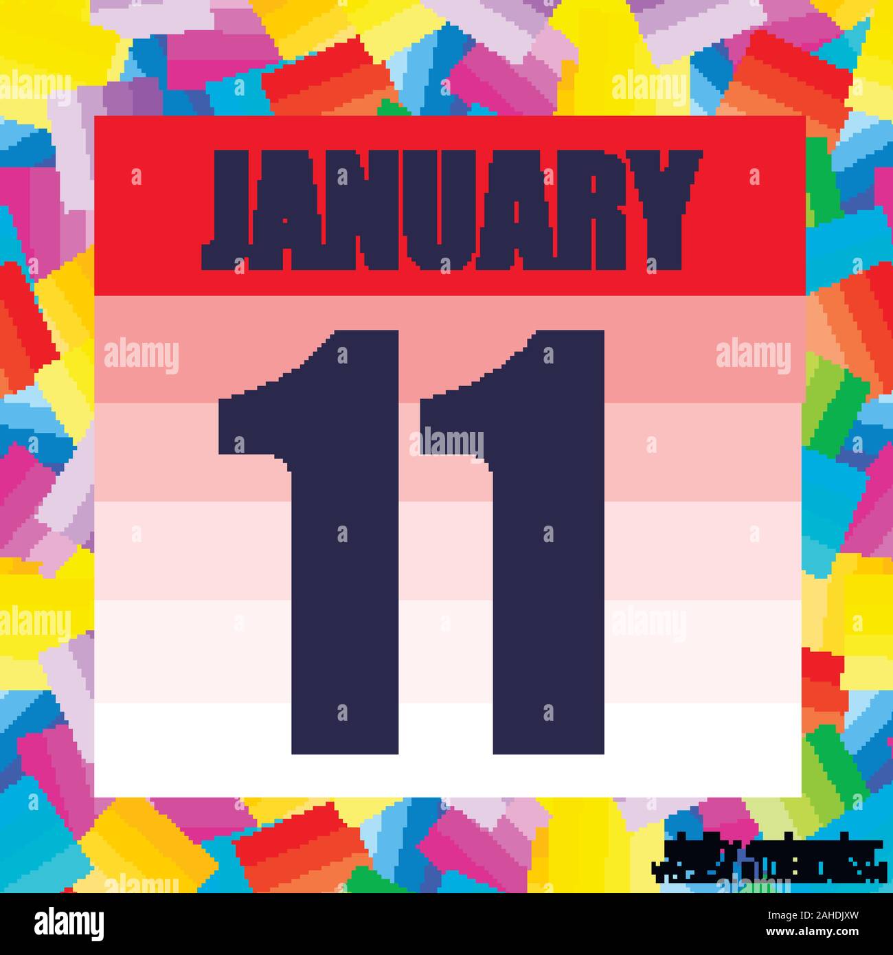 January 11 icon. For planning important day. Banner for holidays and ...