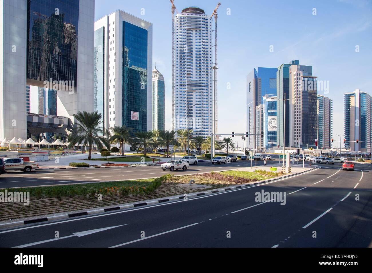 Aerial view on doha hi-res stock photography and images - Alamy