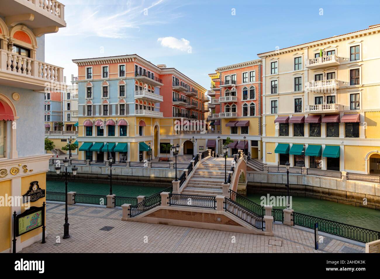 Venice like Qanat Quartier at the Pearl Qatar Stock Photo - Alamy