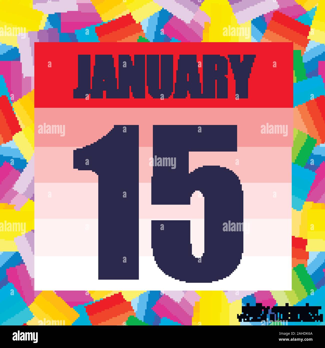 January 15 icon. For planning important day. Banner for holidays and ...