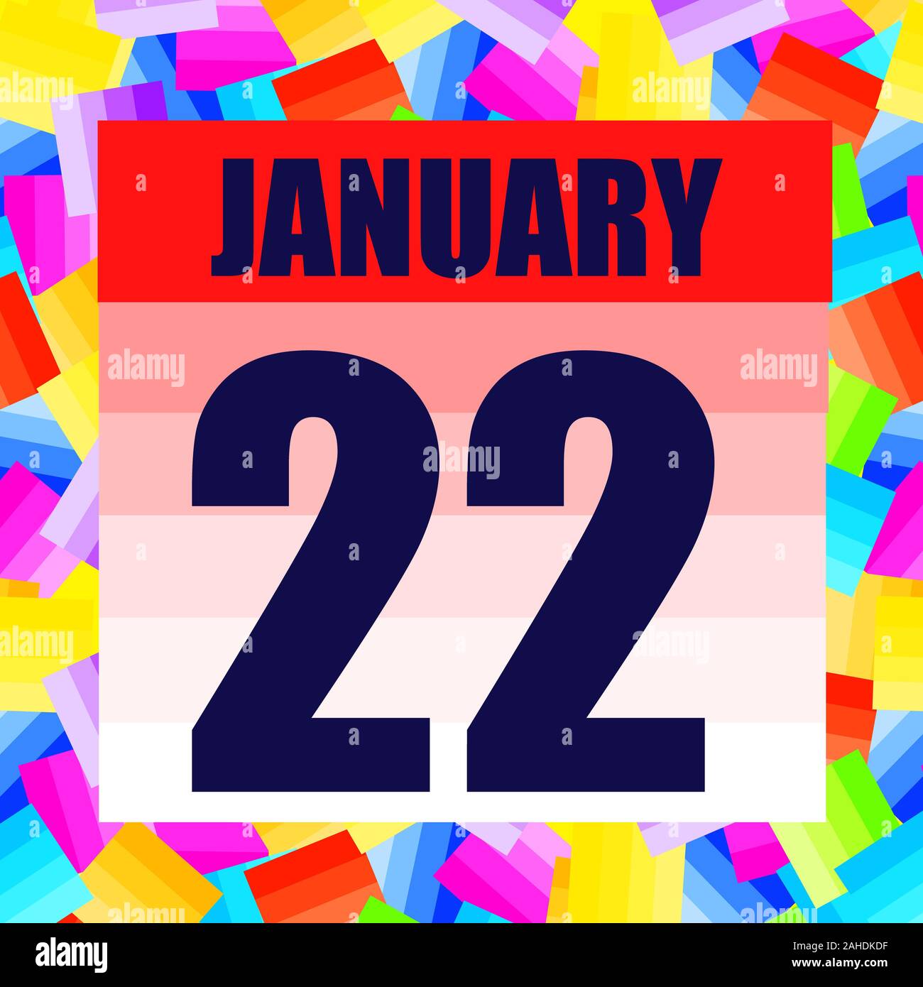 January 22 icon. For planning important day. Banner for holidays and ...