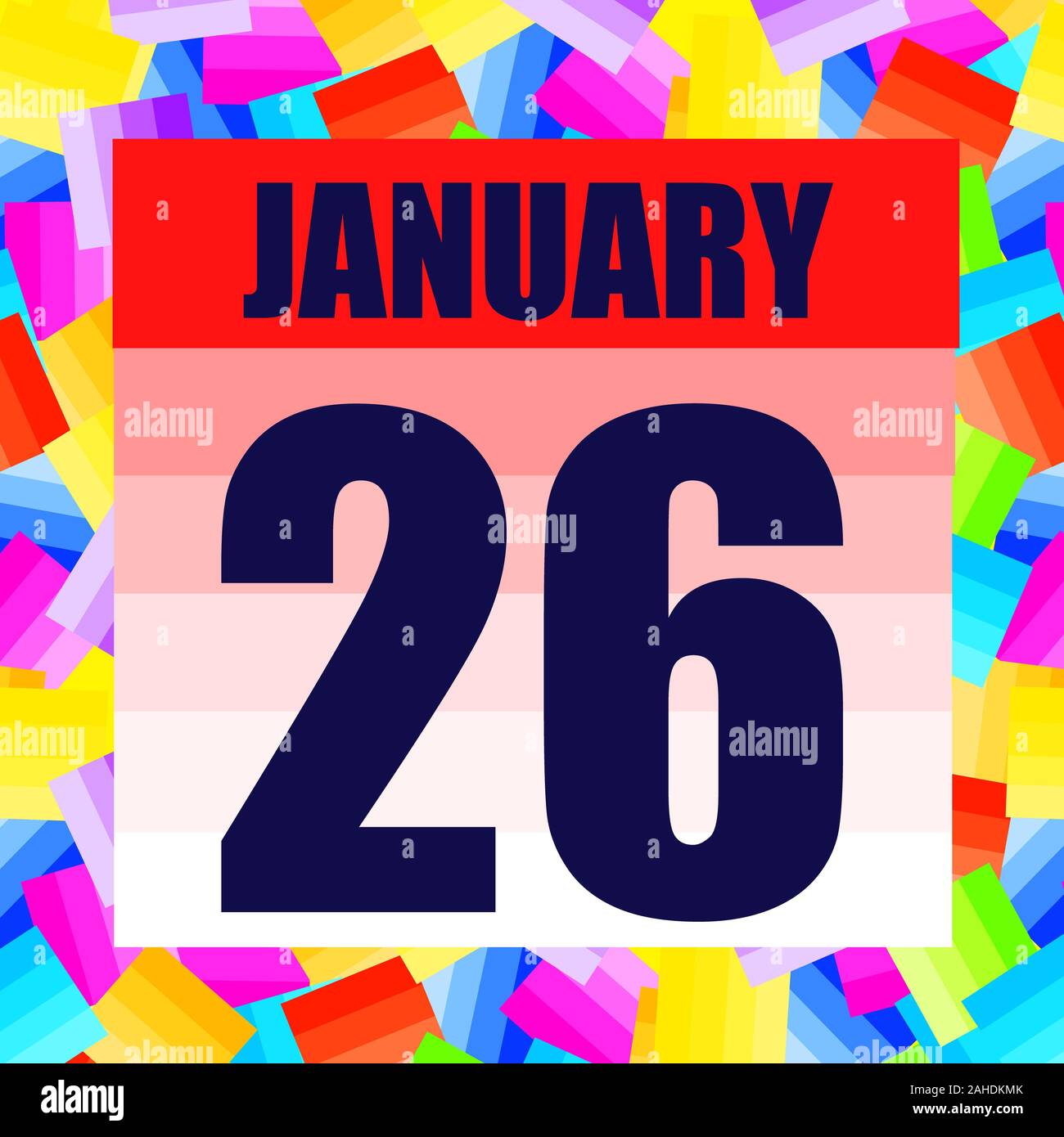 January 26 icon. For planning important day. Banner for holidays and ...