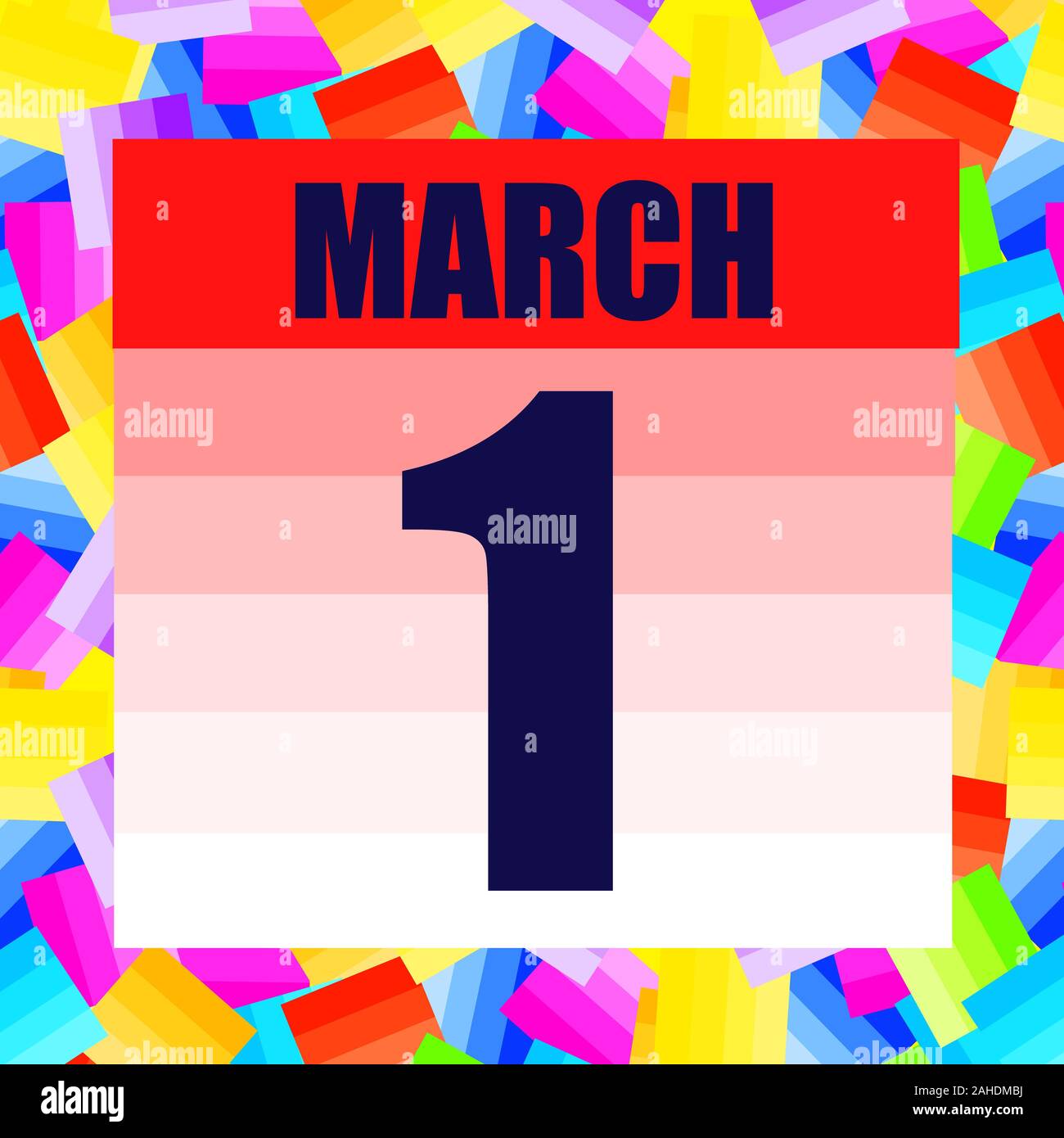 March 1 icon. For planning important day. Banner for holidays and ...