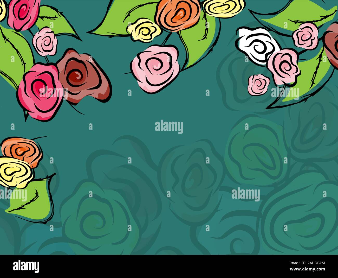Rose flower digital sketch Stock Vector Images - Alamy