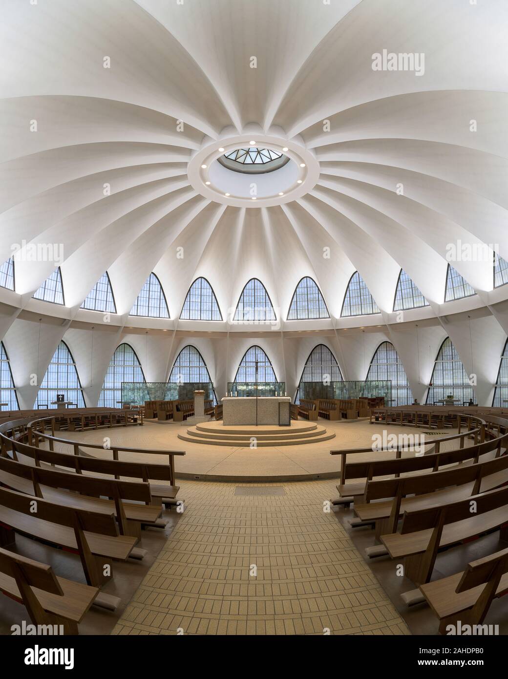 Interior of the Abbey of Saint Mary and Saint Louis (St. Louis Abbey ...