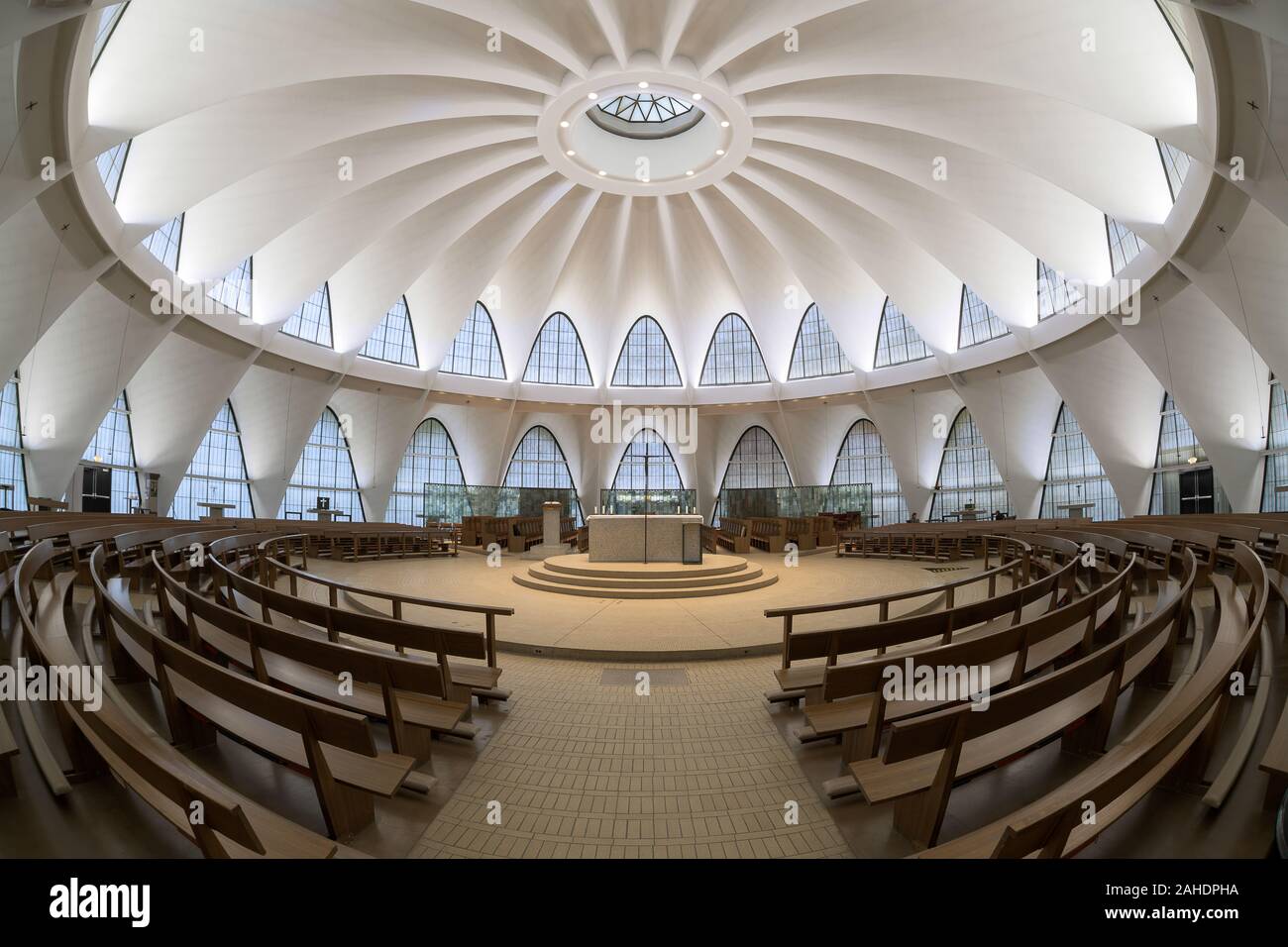 Interior of the Abbey of Saint Mary and Saint Louis (St. Louis Abbey ...