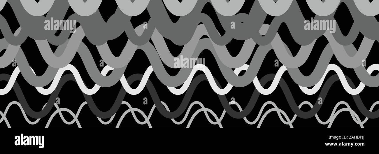 Random wavy, zig-zag lines abstract art texture, background. Sinuous ...
