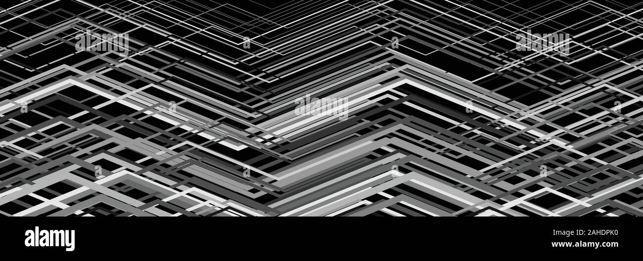 Random wavy, zig-zag lines abstract art texture, background. Sinuous ...