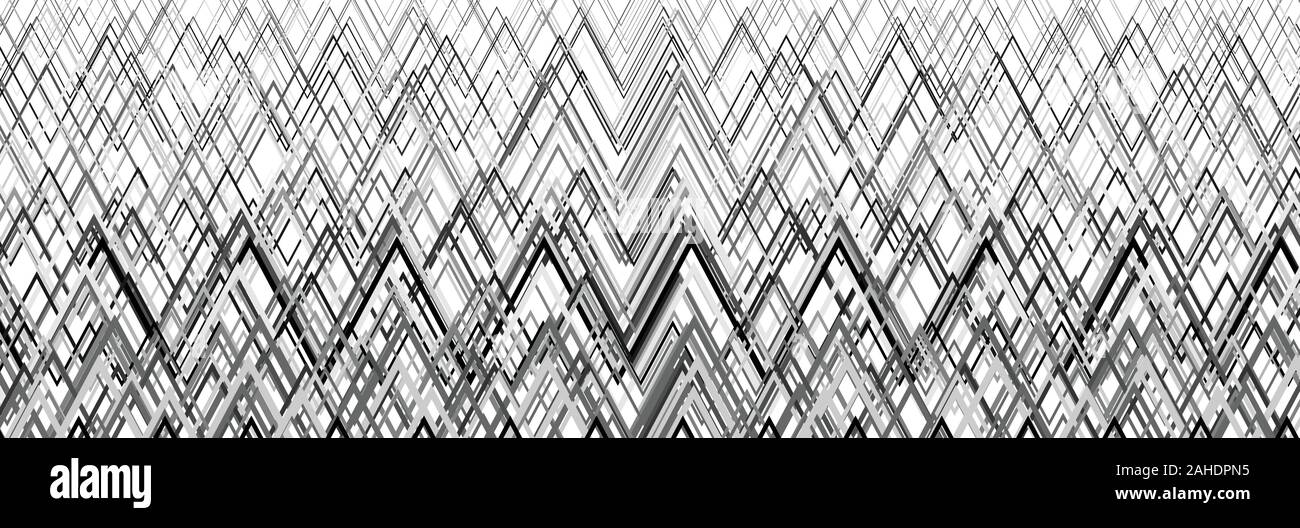 Random wavy, zig-zag lines abstract art texture, background. Sinuous ...