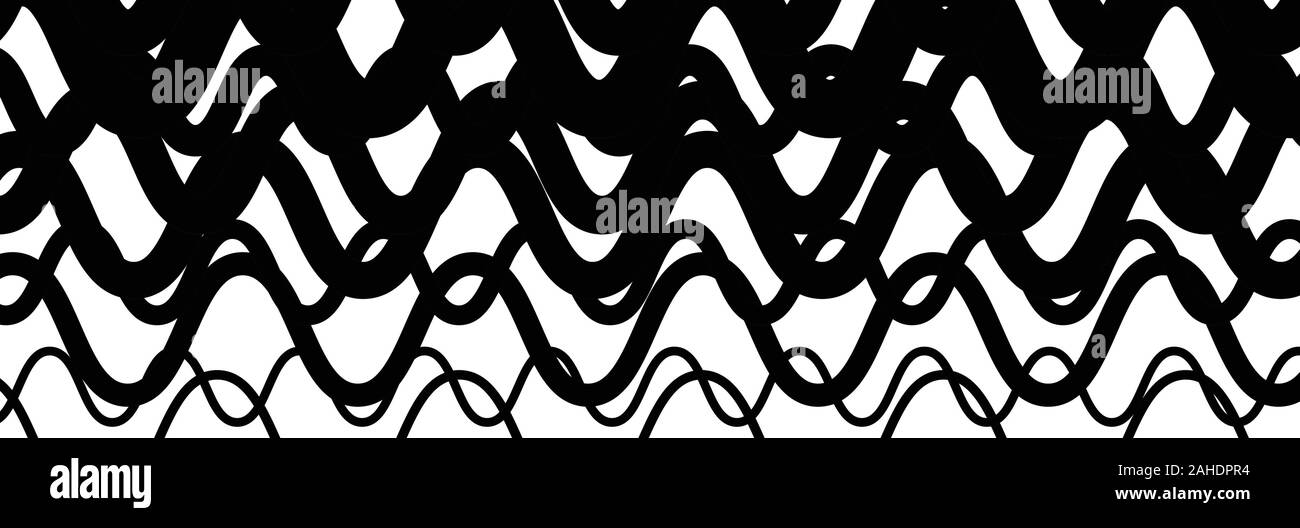 Random wavy, zig-zag lines abstract art texture, background. Sinuous ...