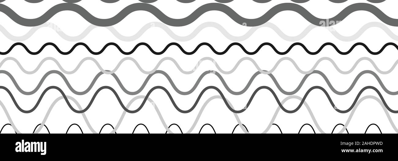 Random wavy, zig-zag lines abstract art texture, background. Sinuous ...
