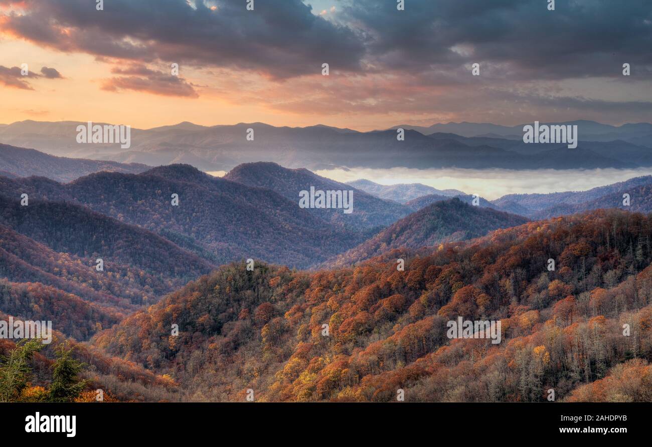 Smoky Mountain Parkway View Stock Photo - Alamy