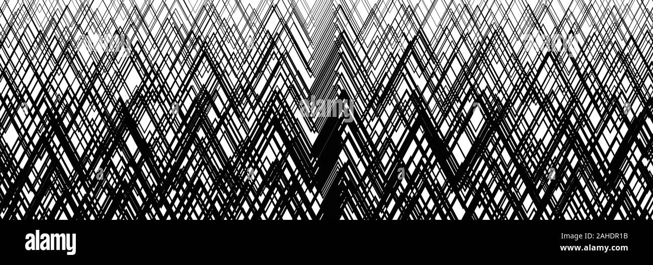 Random wavy, zig-zag lines abstract art texture, background. Sinuous ...