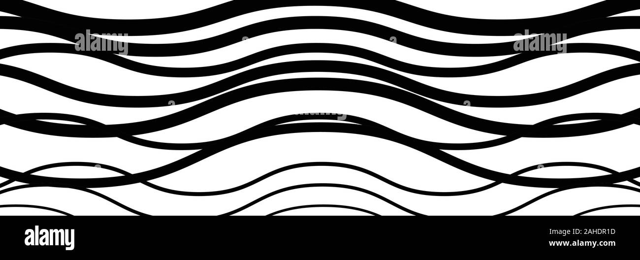Random wavy, zig-zag lines abstract art texture, background. Sinuous ...