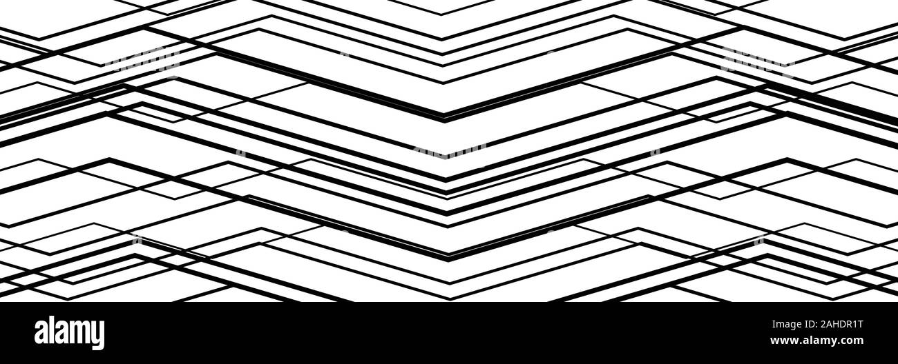 Random wavy, zig-zag lines abstract art texture, background. Sinuous ...