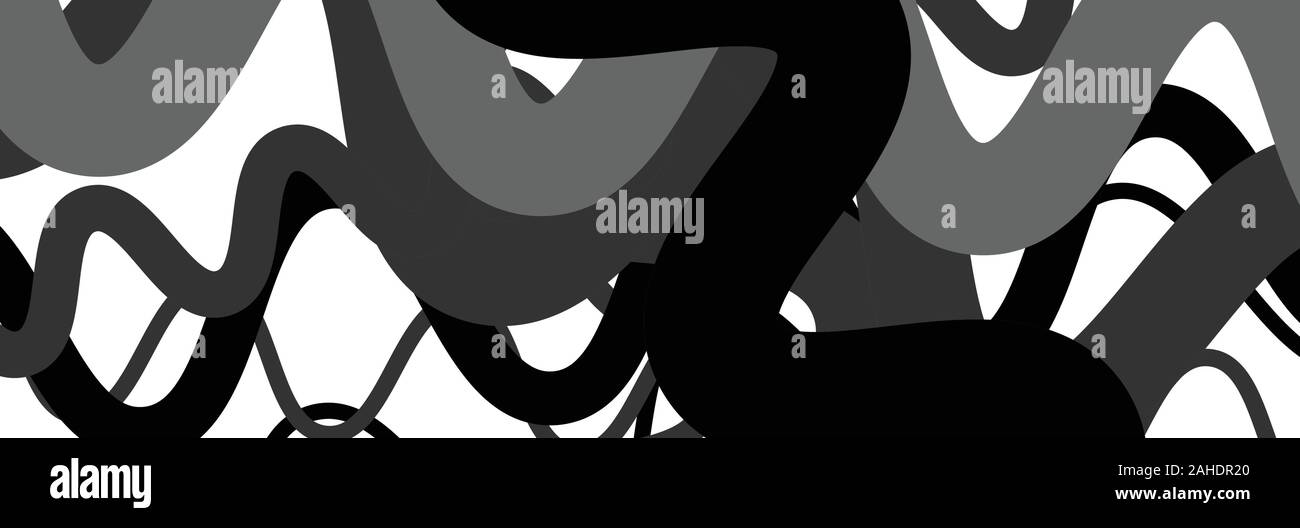 Random wavy, zig-zag lines abstract art texture, background. Sinuous ...