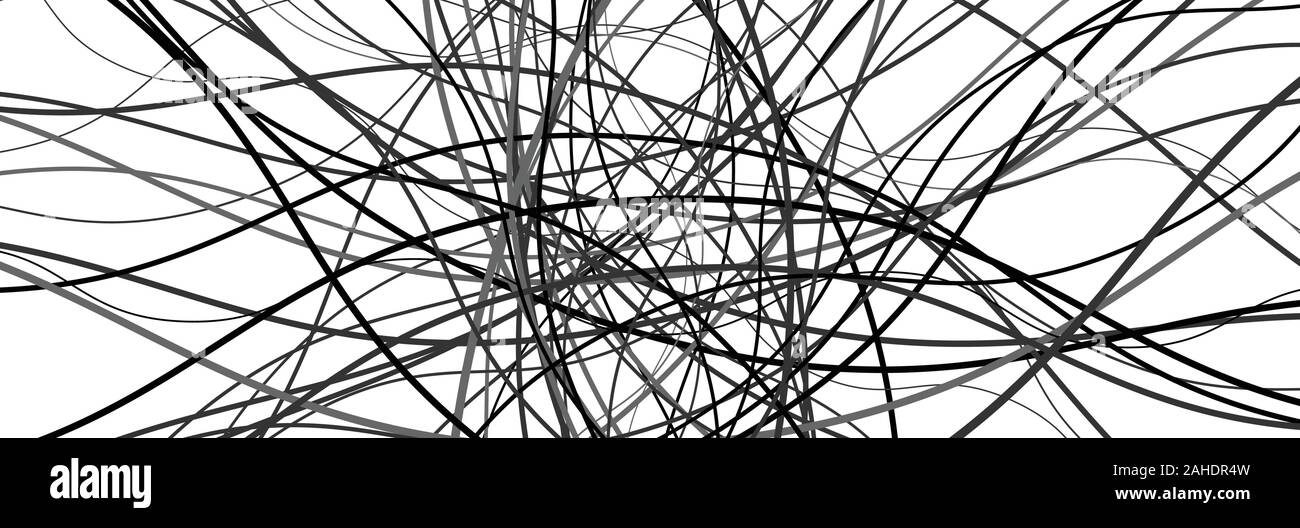 Random wavy, zig-zag lines abstract art texture, background. Sinuous ...