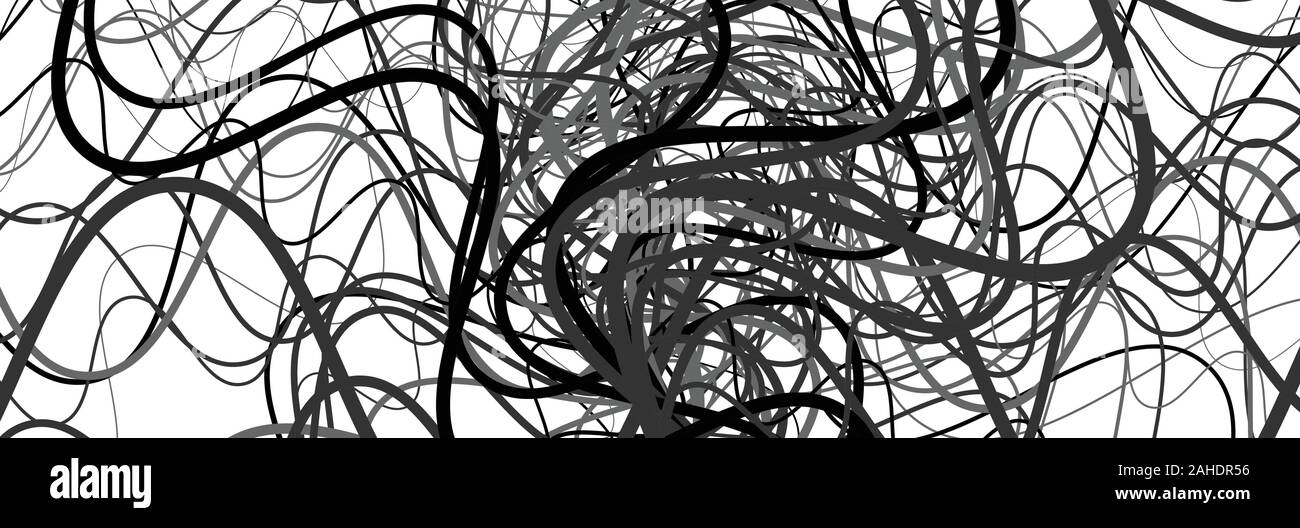 Random wavy, zig-zag lines abstract art texture, background. Sinuous ...