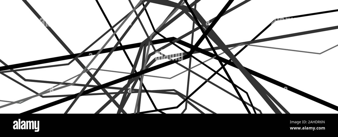 Random wavy, zig-zag lines abstract art texture, background. Sinuous ...