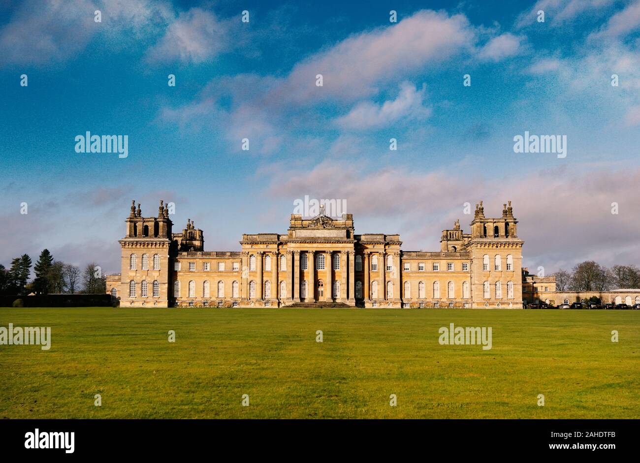 View of Blenheim Palace at Christmas. The Oxfordshire UK Stately home ...