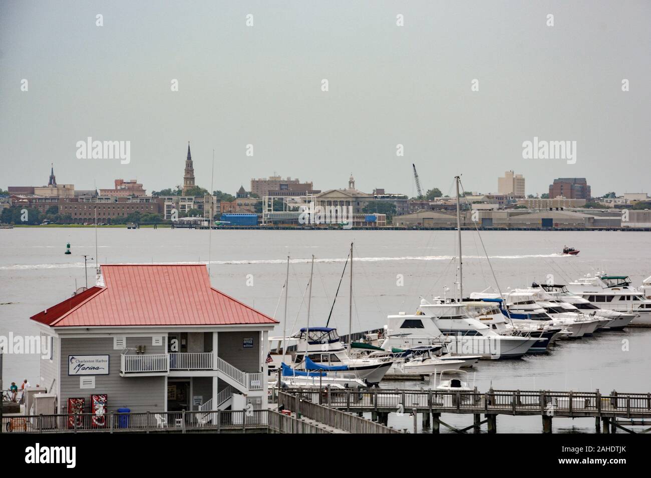 The Charleston Marina has a prime view of historic Charleston across ...